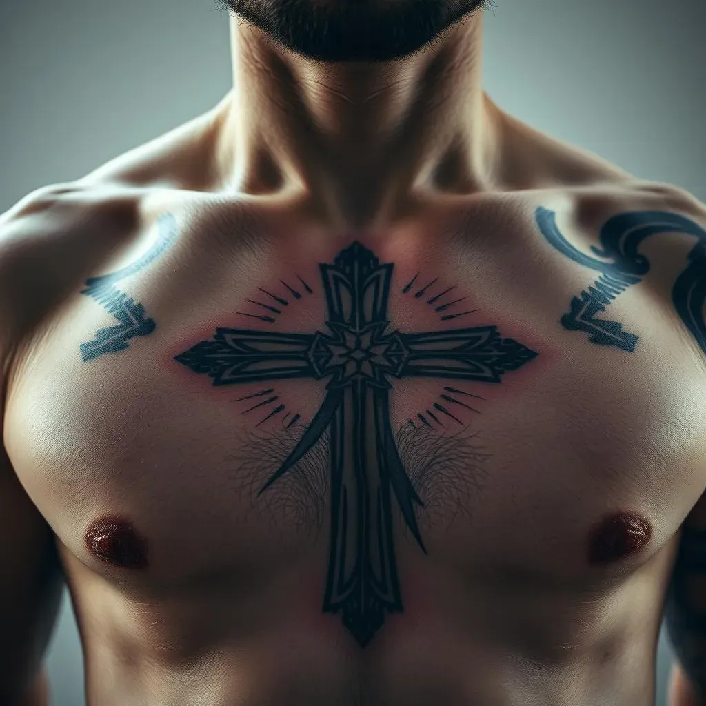 Cross Tattoos For Men On Chest Bold Style And Meaningful Design
